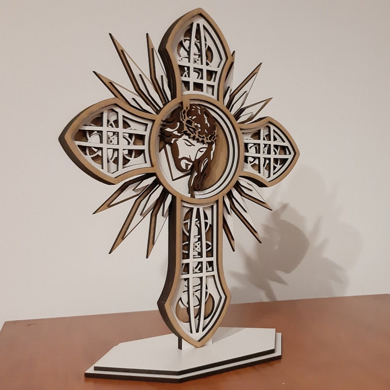 Jesus Cross 4 Layers SVG DXF PDF Easy to Laser Cut - Etsy