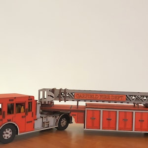 Files for Laser Cut Fire Truck Model: SVG DXF XCS Lightburn Xtool - Etsy