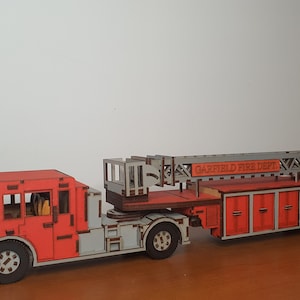 Files for Laser Cut Fire Truck Model: SVG DXF XCS Lightburn Xtool - Etsy