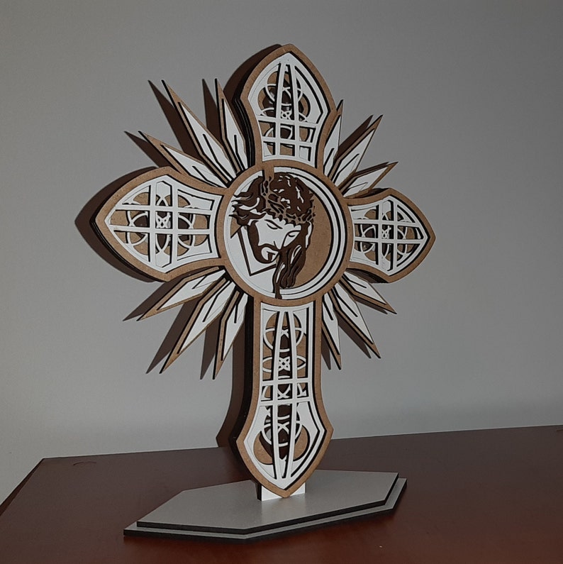 Jesus Cross 4 Layers SVG DXF PDF Easy to Laser Cut - Etsy