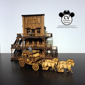 Laser Cut Files - Wild West Stagecoach SVG | XCS | Dxf | Ready for ...