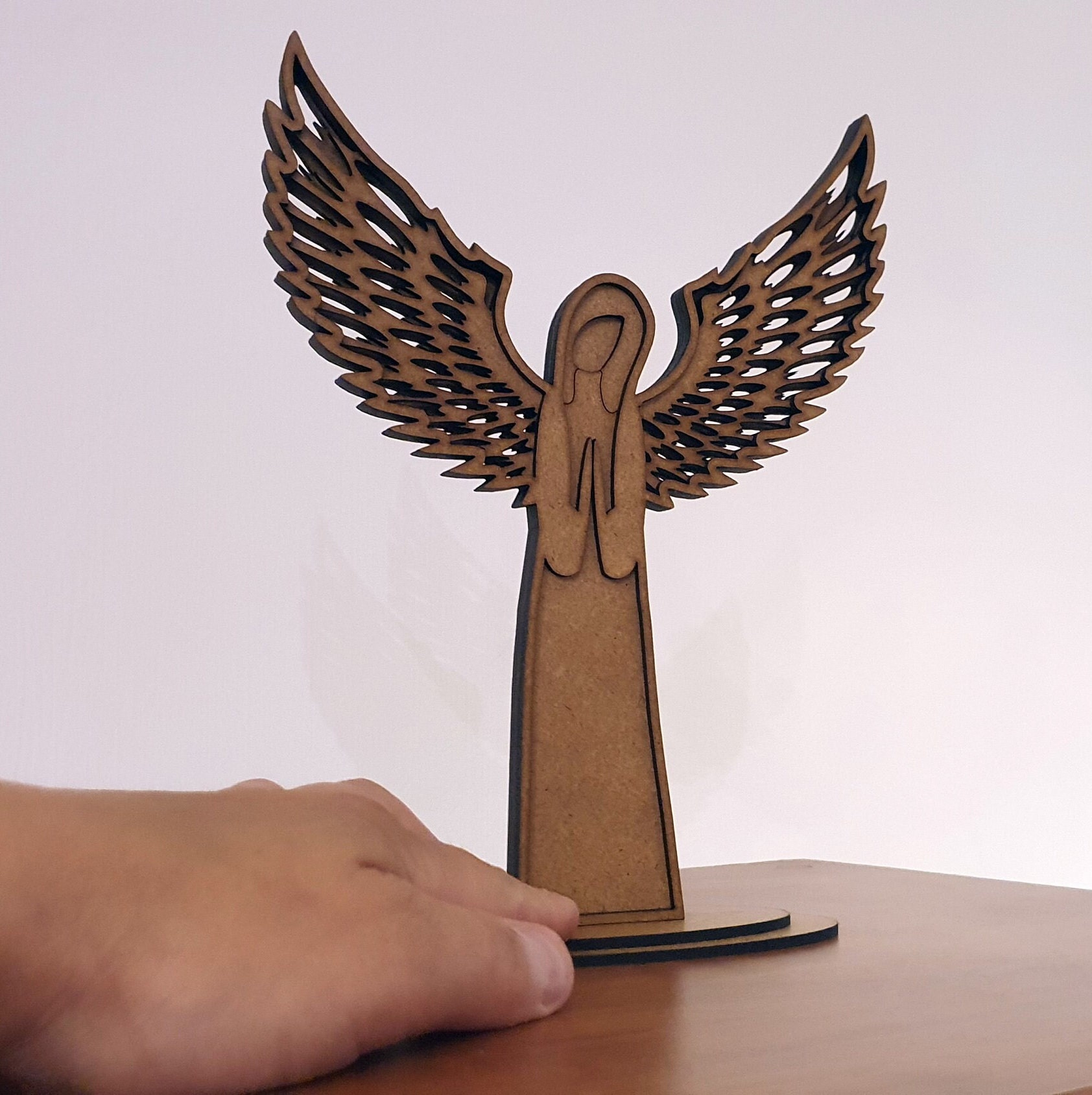 Files for Laser Cut Angel: 4 Layer SVG File for Lightburn (digital ...
