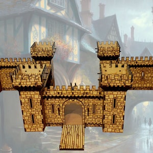 Files for Laser Cut Medieval Castle System: 28mm Scale Model (SVG, DXF ...