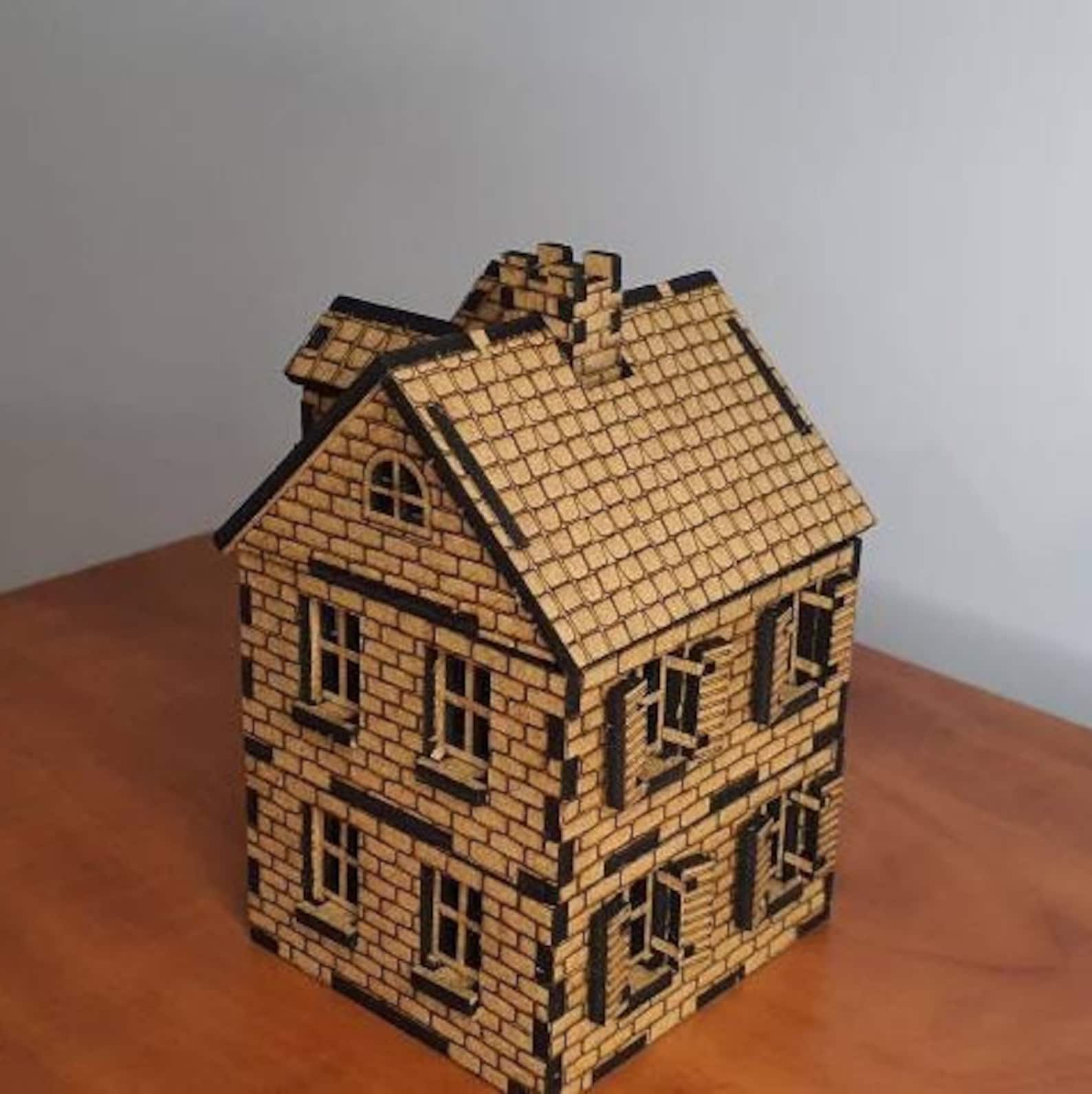 SVG | DXF | Ai | Scale 1:72 | Modular House Scale 1_72 | Lightburn ...