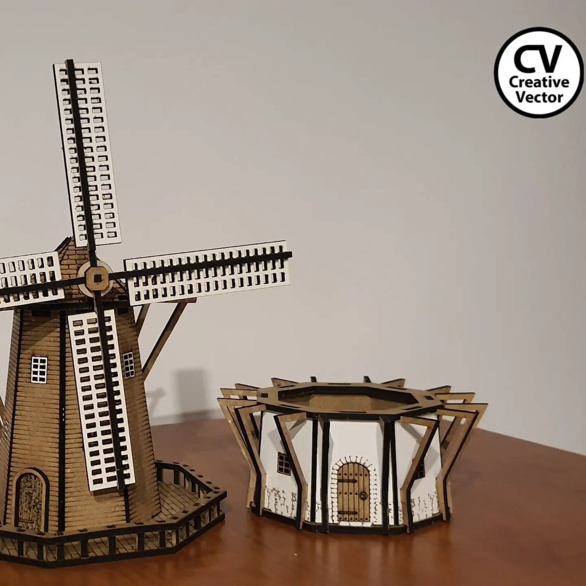 Dutch Windmill Lightburn Patterns Laser files Scale - Etsy Polska