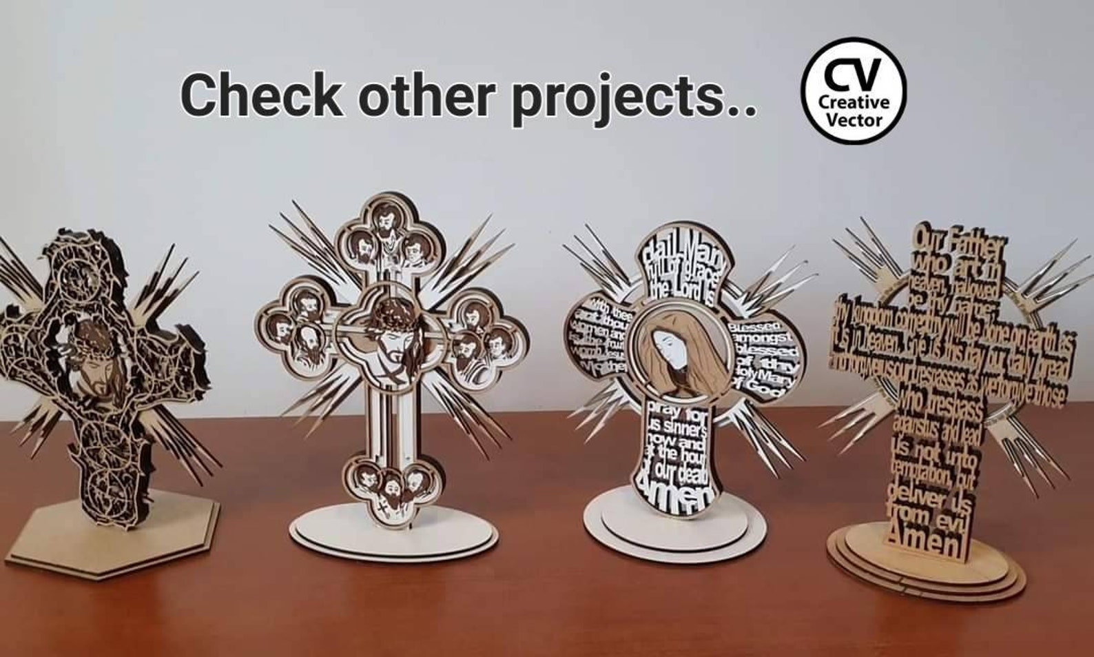 Jesus Cross 4 Layers SVG DXF PDF Easy to Laser Cut - Etsy