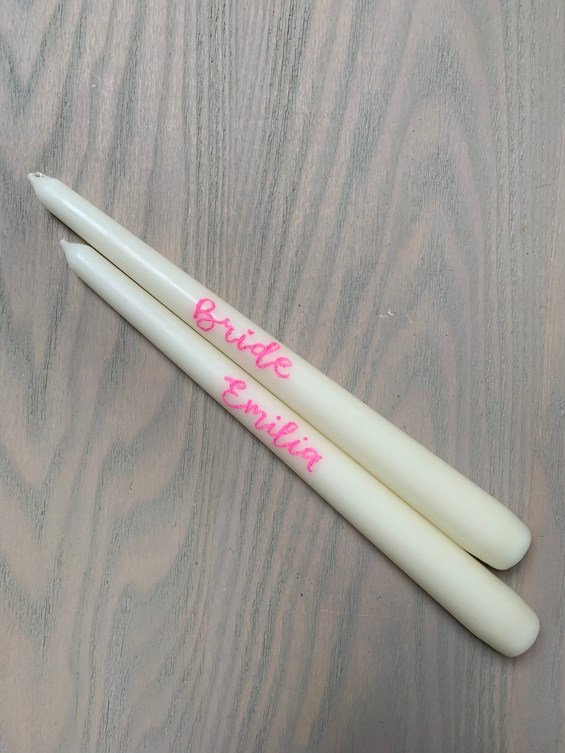 Bespoke Hand Painted Taper Candles Message for Design - Etsy