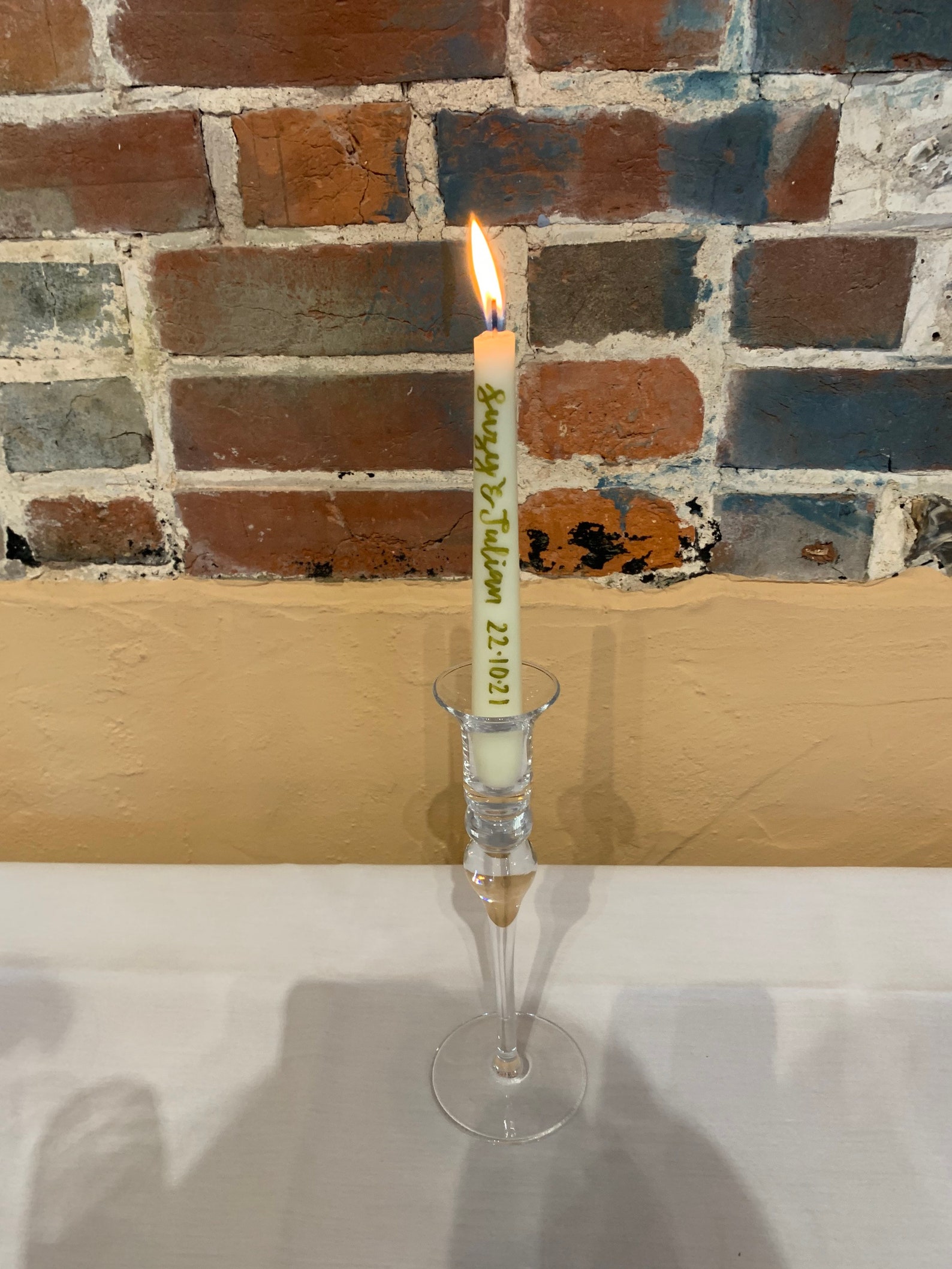 Bespoke Hand Painted Taper Candles Message for Design | Etsy