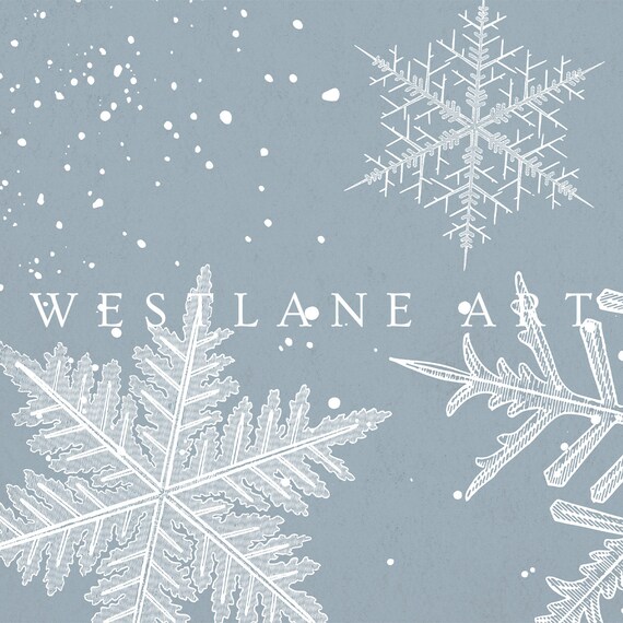 Blue Snowflake Holiday Printable