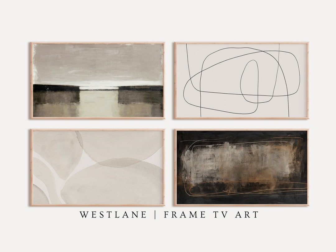 Samsung the Frame TV Art SET | Abstract Neutral Brown Modern Instant ...