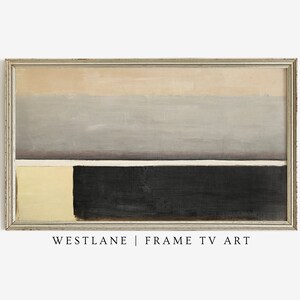Mid Century Modern Warm Brown Abstract Frame TV ART Living Room Decor ...