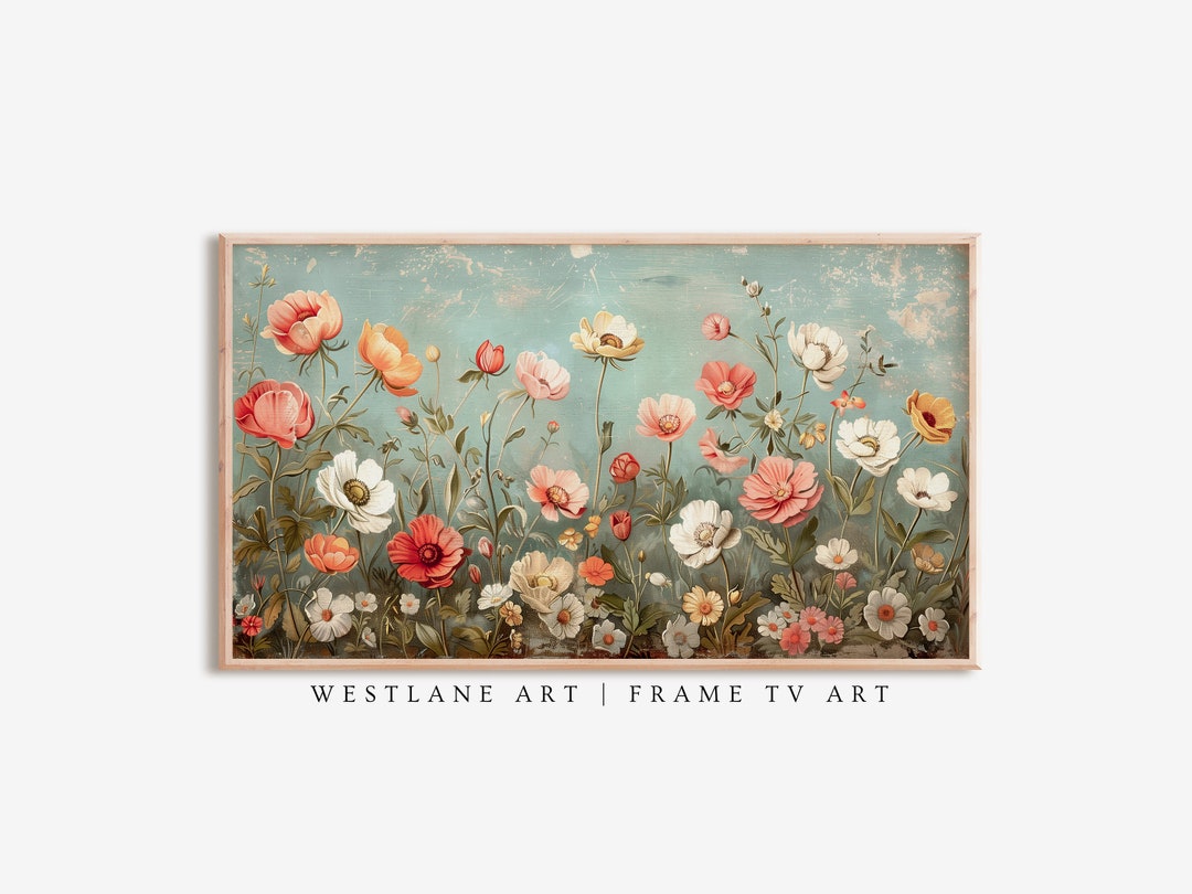 Samsung Frame TV Spring Flowers Art | Cheerful Spring Easter Botanical ...