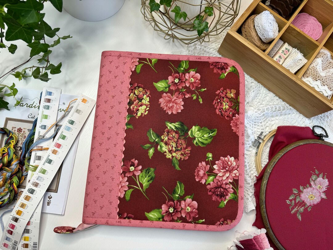 Large Textile Zipper Organizer, Pink Zipper Organizer Folder, Project ...