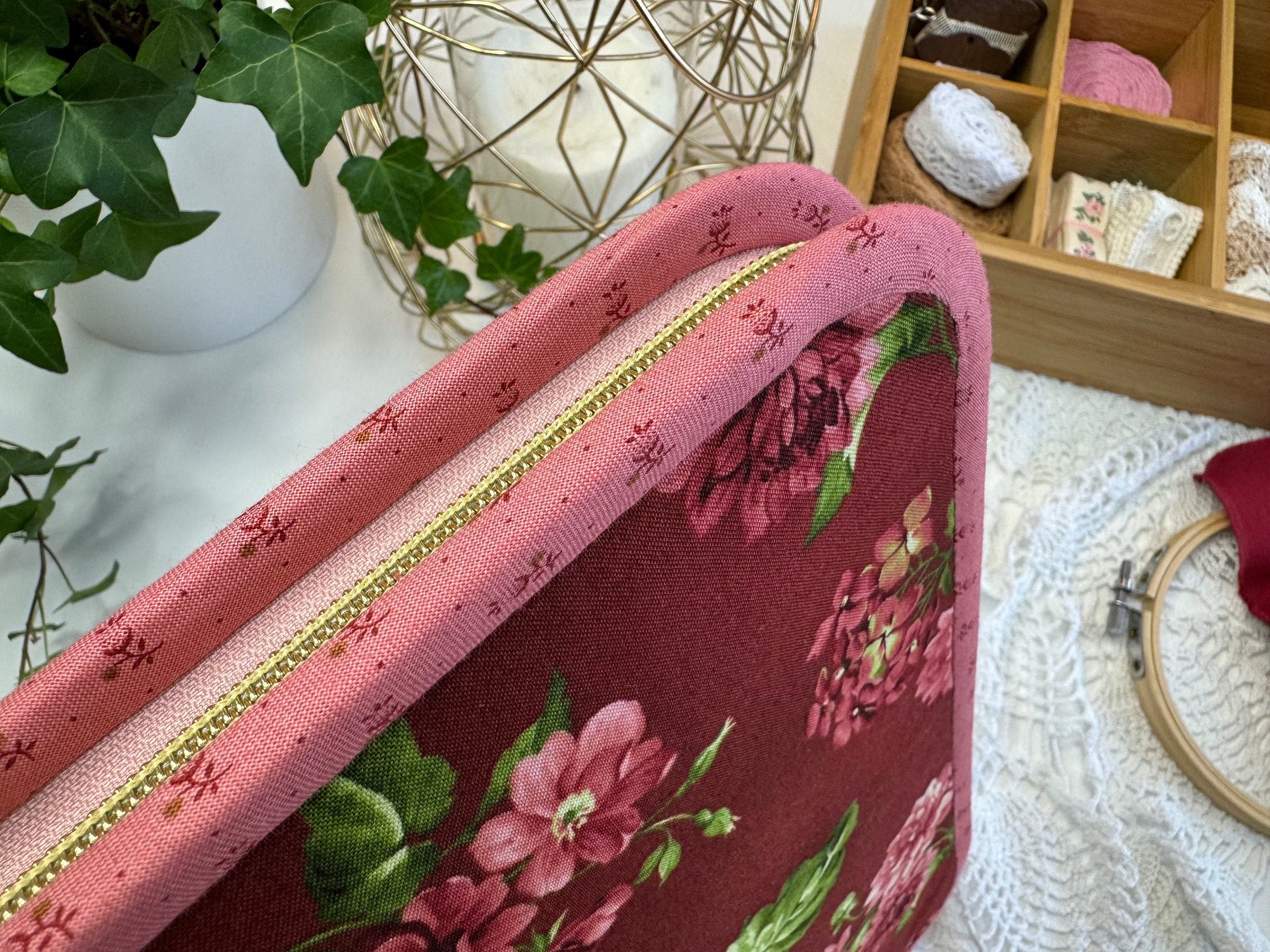 Large Textile Zipper Organizer, Pink Zipper Organizer Folder, Project ...