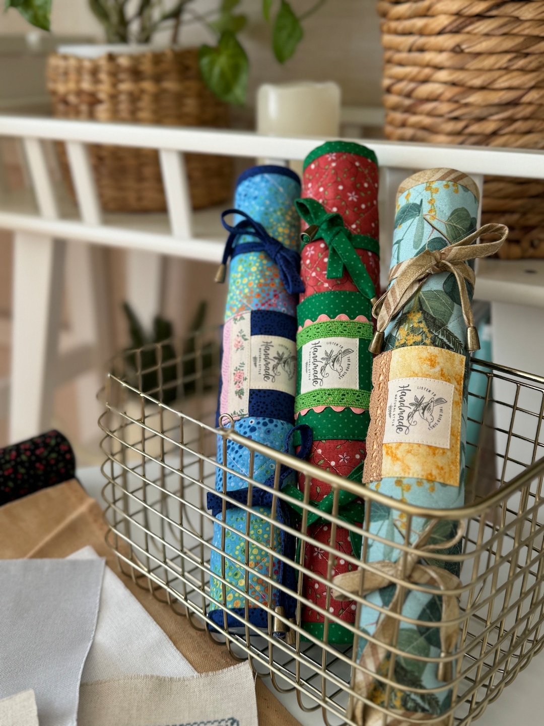 Embroidered Work Roll: Cross Stitch Project Organizer, Mat & Tube - Etsy