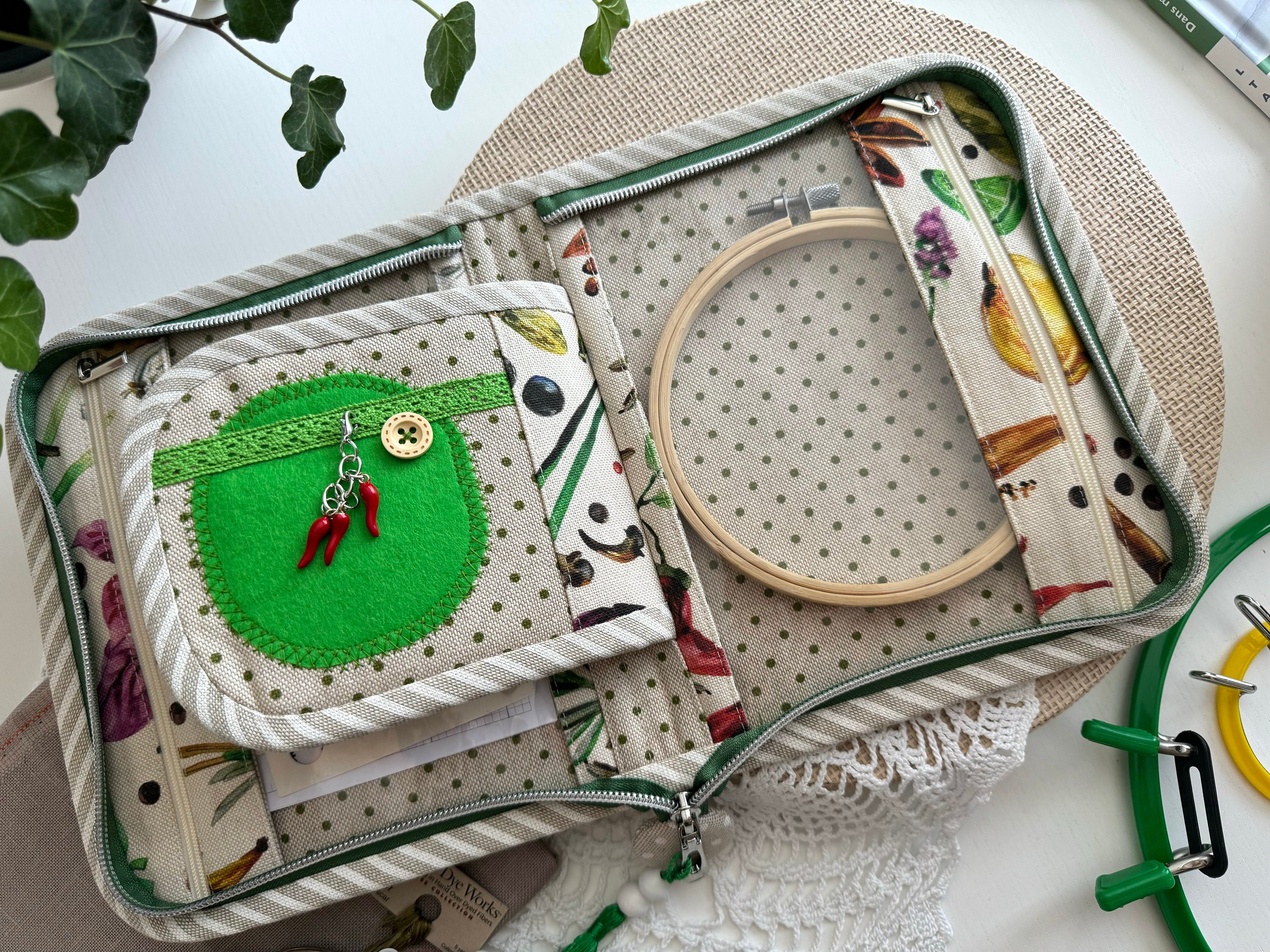 Project Folder Organizer for Embroidery Hoop Storage, Compact Travel ...