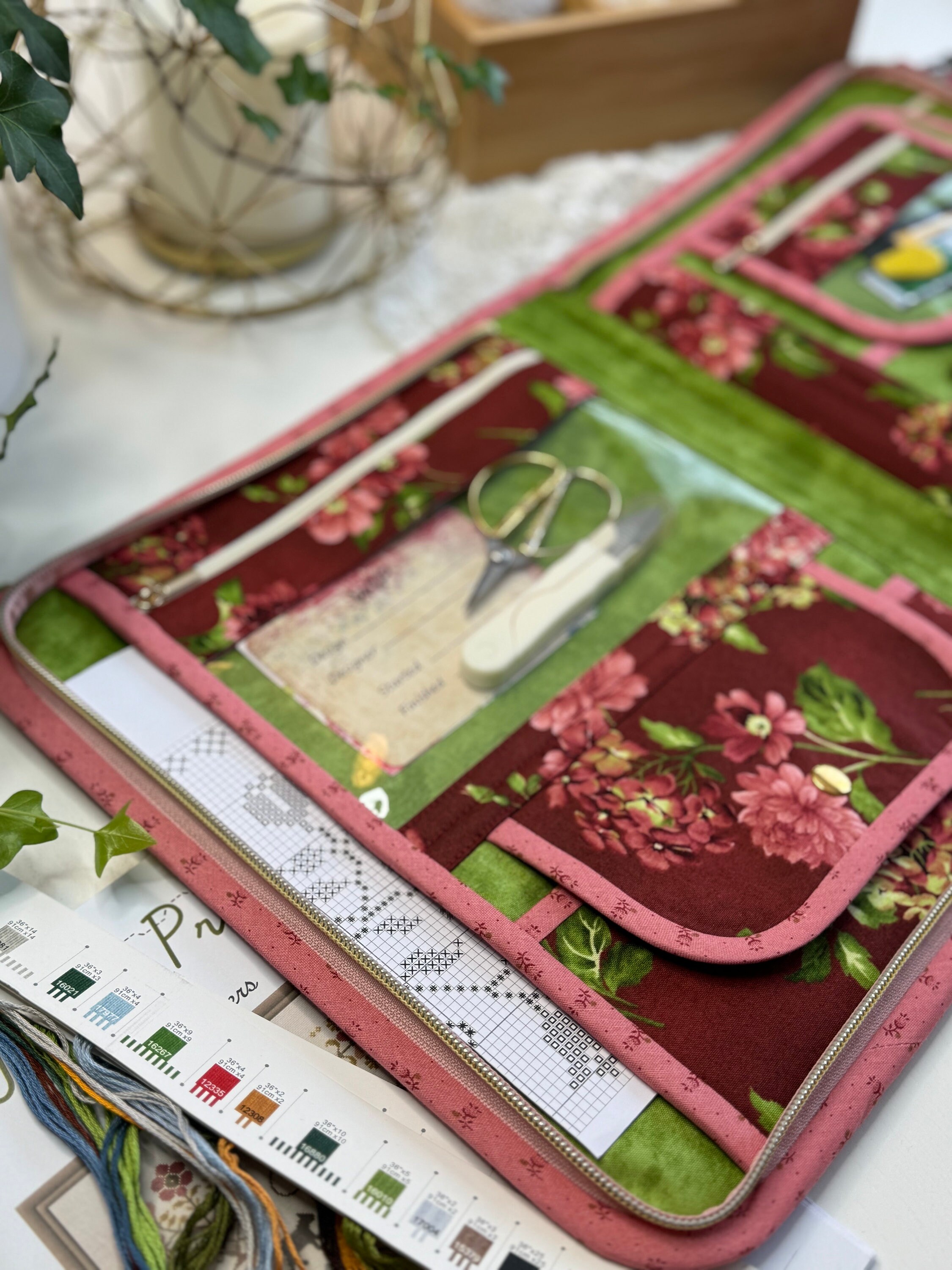 Large Textile Zipper Organizer, Pink Zipper Organizer Folder, Project ...