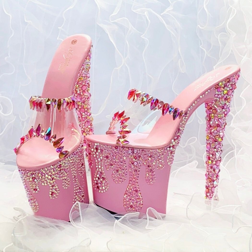 Icy Drip High Heels (bling) - Etsy