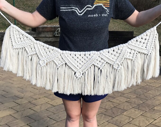Macrame Banner Macrame Garland Macrame Bunting Macrame Wall Hanging ...