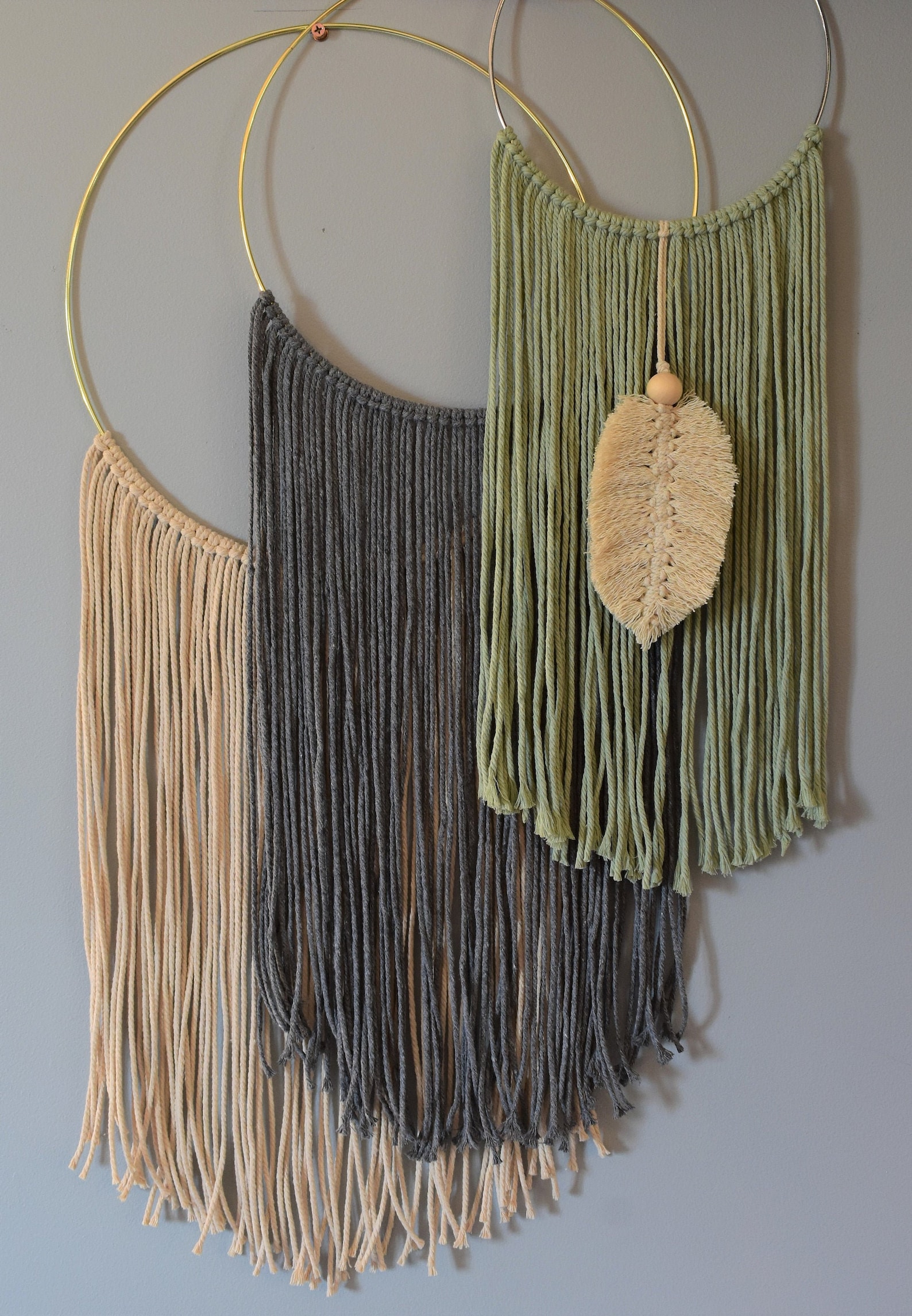 Simple Macrame Wall Hoop Macrame Wall Hanging Simple Round - Etsy