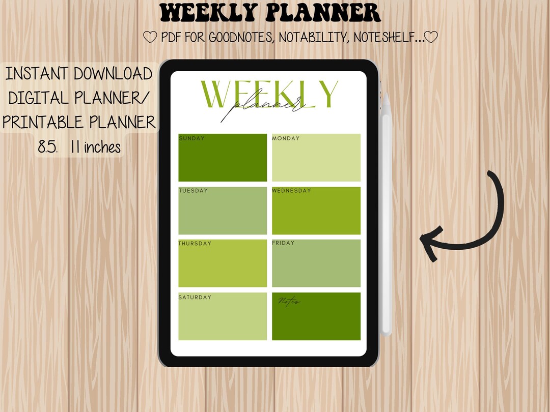 Weekly Planner Printable, Spring Weekly Planner, Weekly Organizer ...