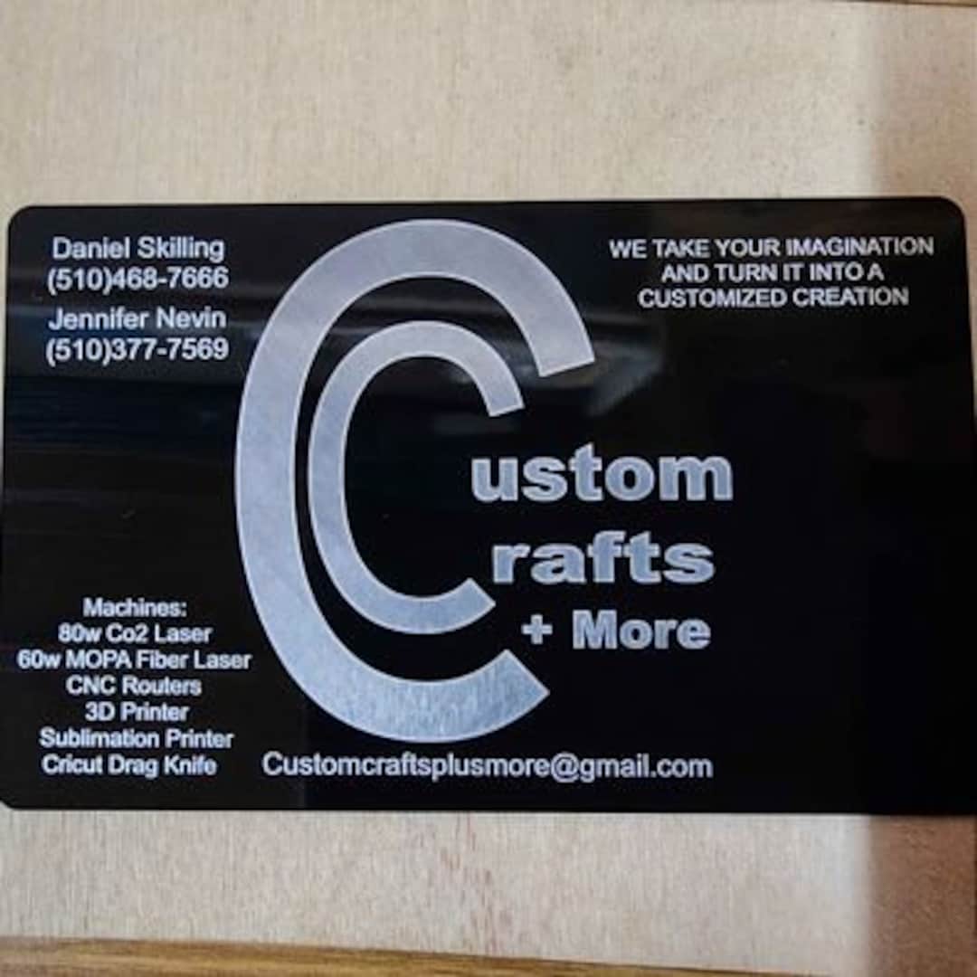 Anodized Aluminum Business Cards - Etsy