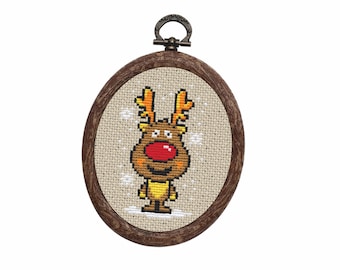 Rudolph the Red Nosed Reindeer Cross Stitch Pattern - Etsy