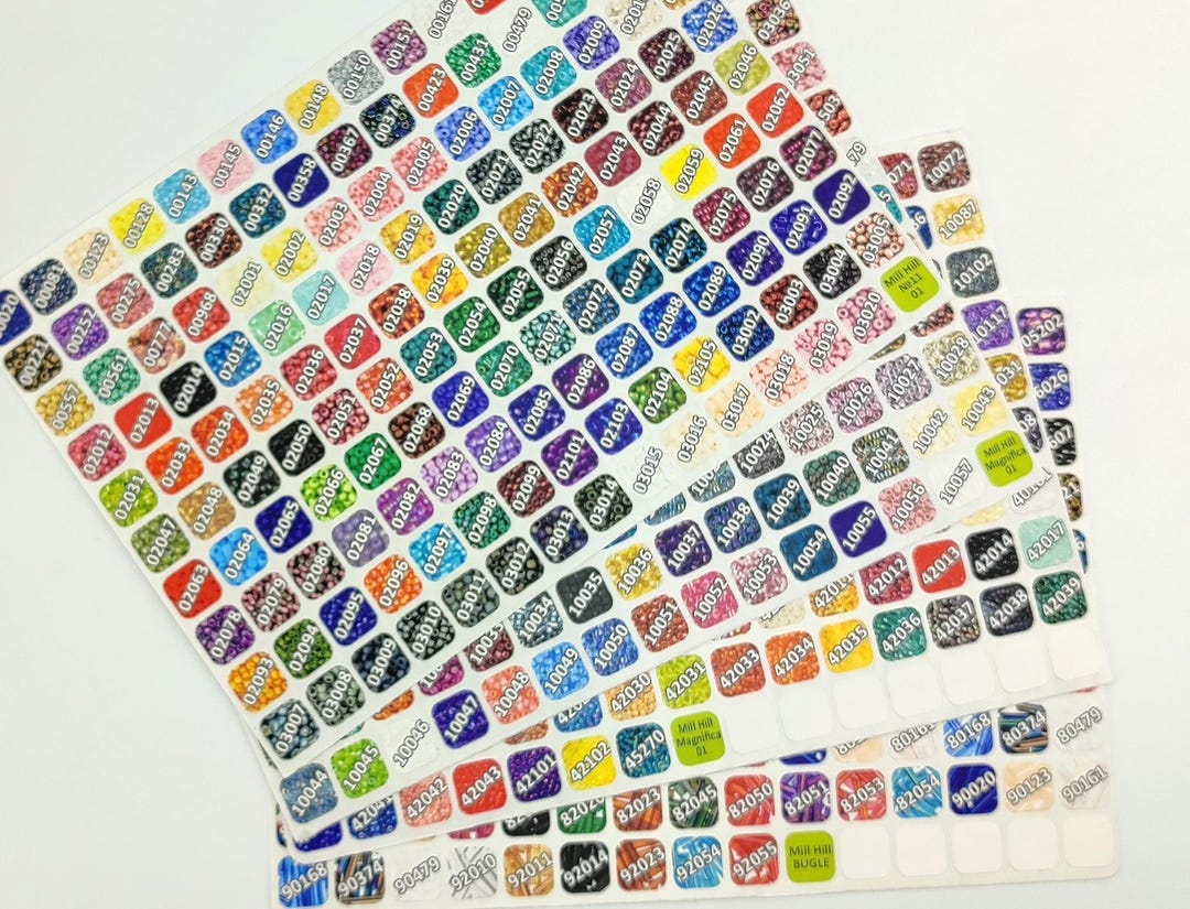 Mill Hill Beads Vinyl Stickers. 12.7x12.7mm. . Full Number Set Beads ...