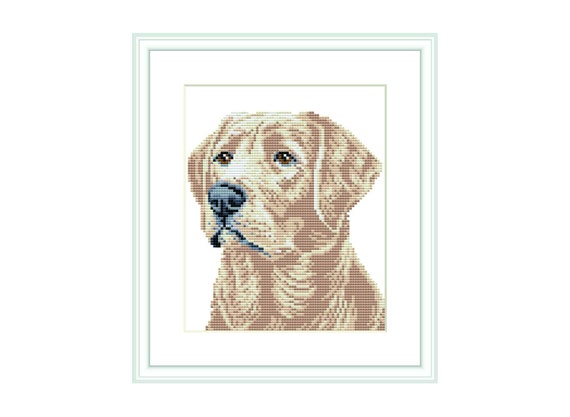 Labrador Retriever Beige Cute Cross Stitch Pattern / Dog | Etsy