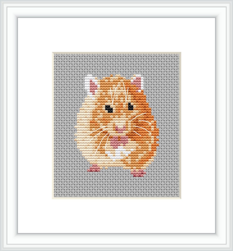 Hamster Cross Stitch Pattern PDF Small and Easy Stitch - Etsy