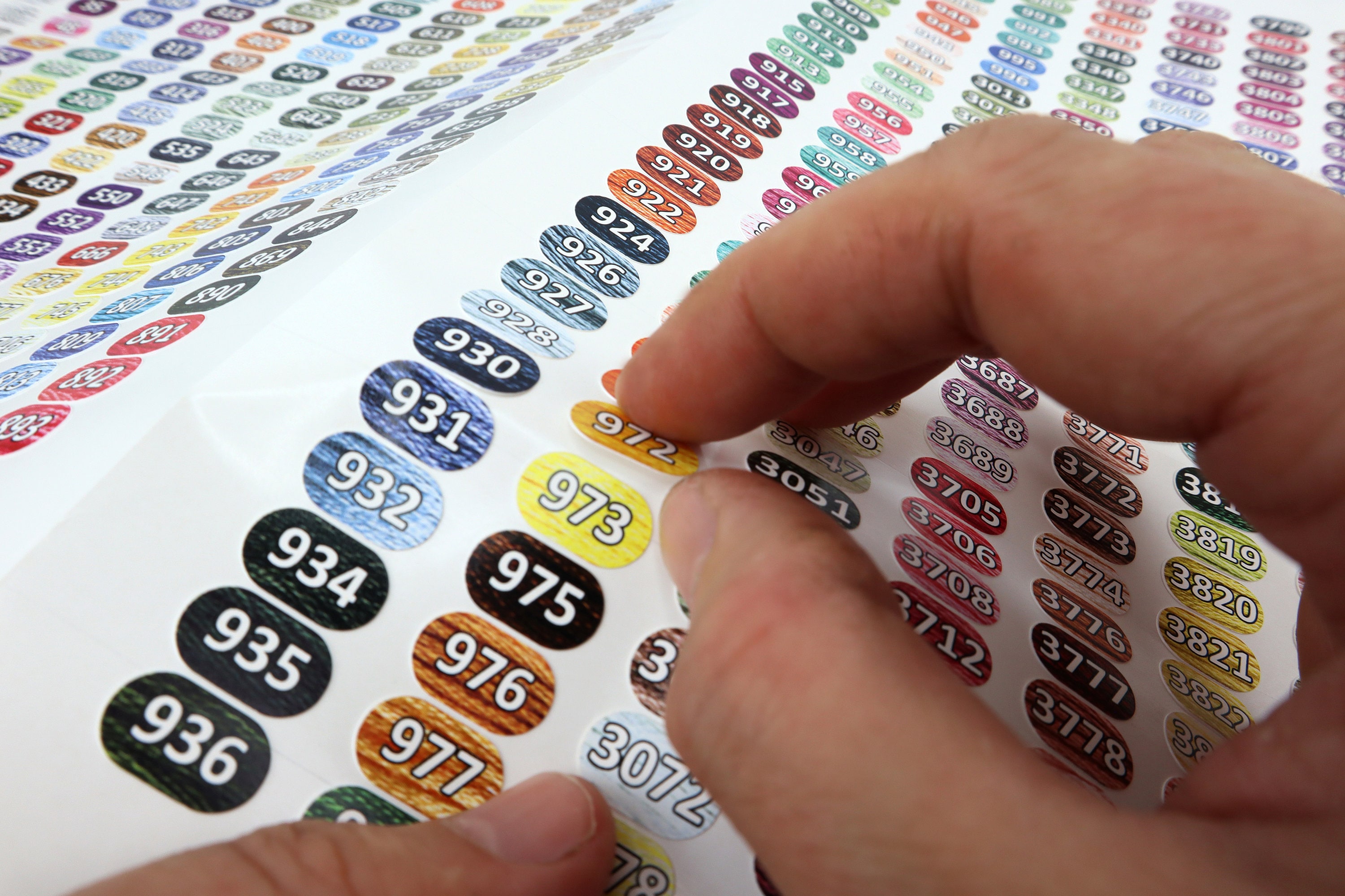 DMC Floss Vinyl Stickers. 8*14mm. Full Set / All Series DMC Embroidery ...