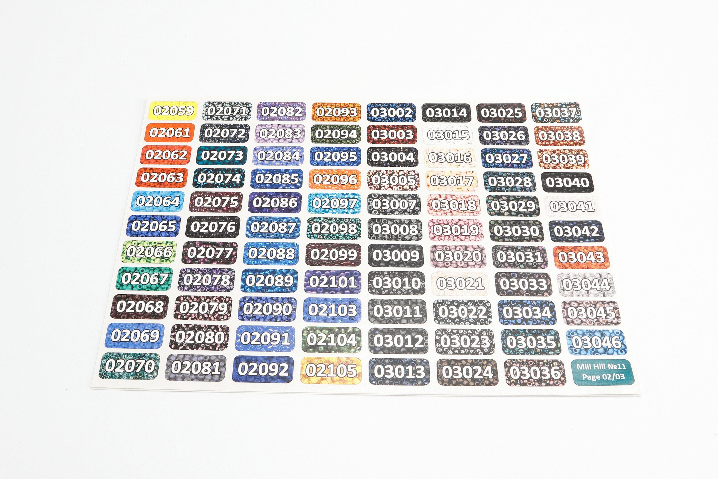 Mill Hill Beads Vinyl Stickers. 11.5x24mm. Magnifica Mill Hill. Full ...