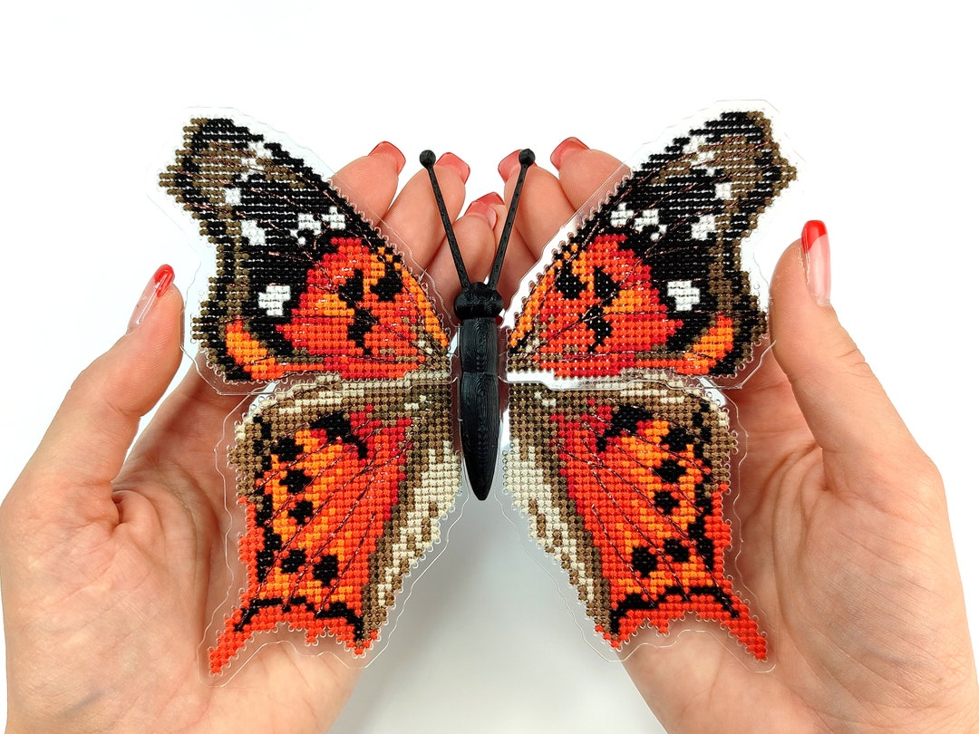 Cross Embroidery Set / Butterfly hypanartia Kefersteini / Gift for the ...