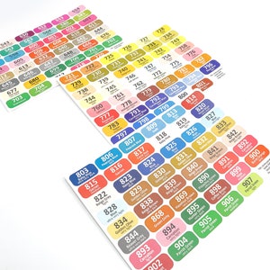 DMC Floss Vinyl Stickers. 16x32mm. DMC Floss or Diamond Painting ...