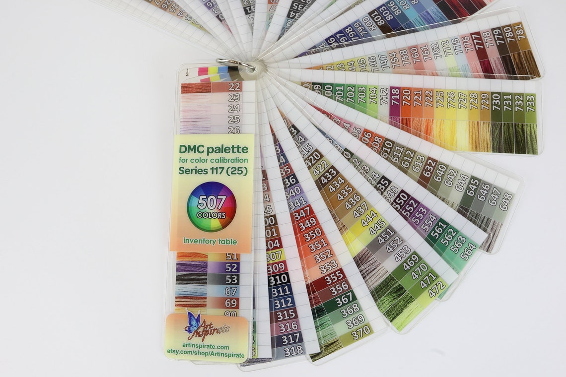 DMC Thread Color Fan. Inventory Chart. Living Floss Colors. - Etsy