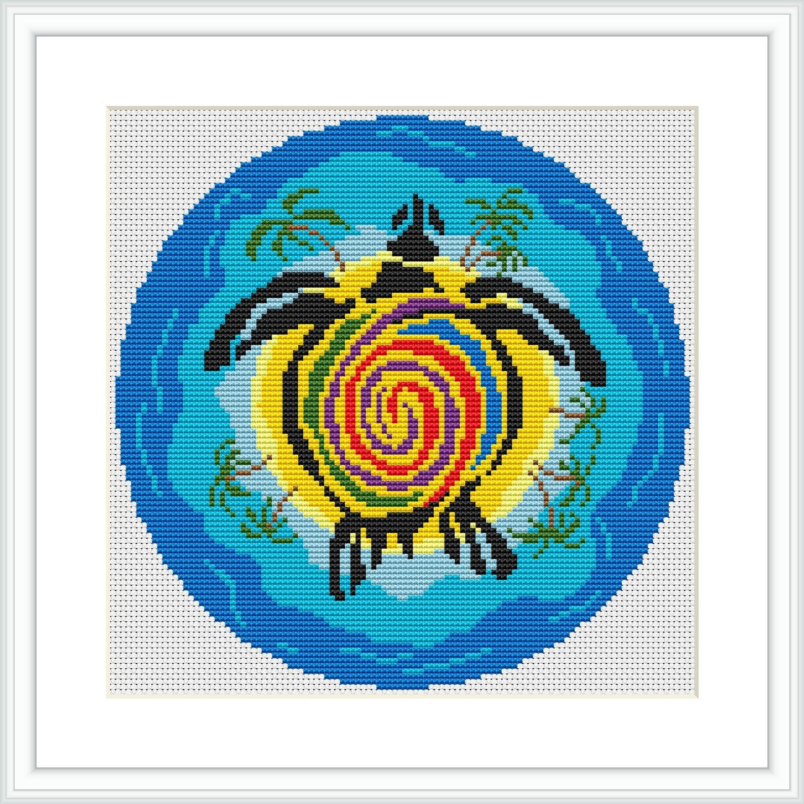 Turtle Cross Stitch Pattern Turtle Pattern Sea Animal - Etsy