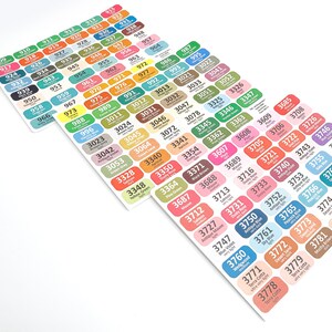 DMC Floss Vinyl Stickers. 16x32mm. DMC Floss or Diamond Painting ...