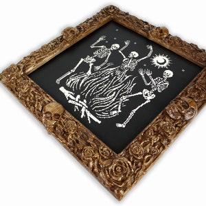 Gothic Skull and Roses Square Frame / Mirror Frame / Photo Frame ...