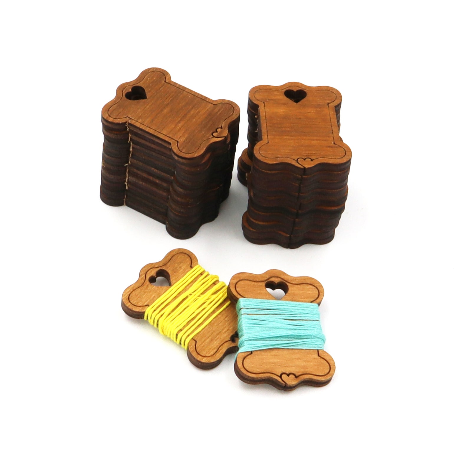 Set of 20 Wooden Bobbins for Thread and Ribbons. - Etsy