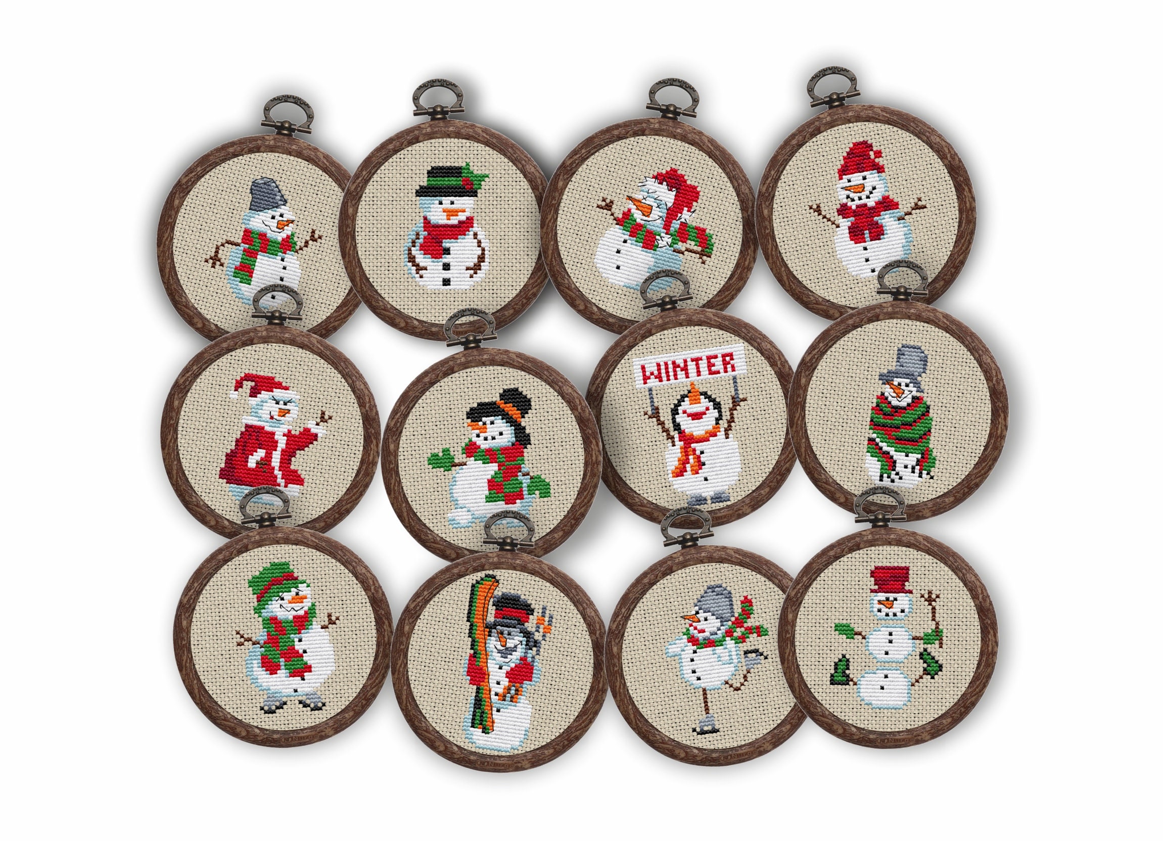 Snowmen Cross Stitch Snowmen Pattern Christmas Cross Stitch - Etsy