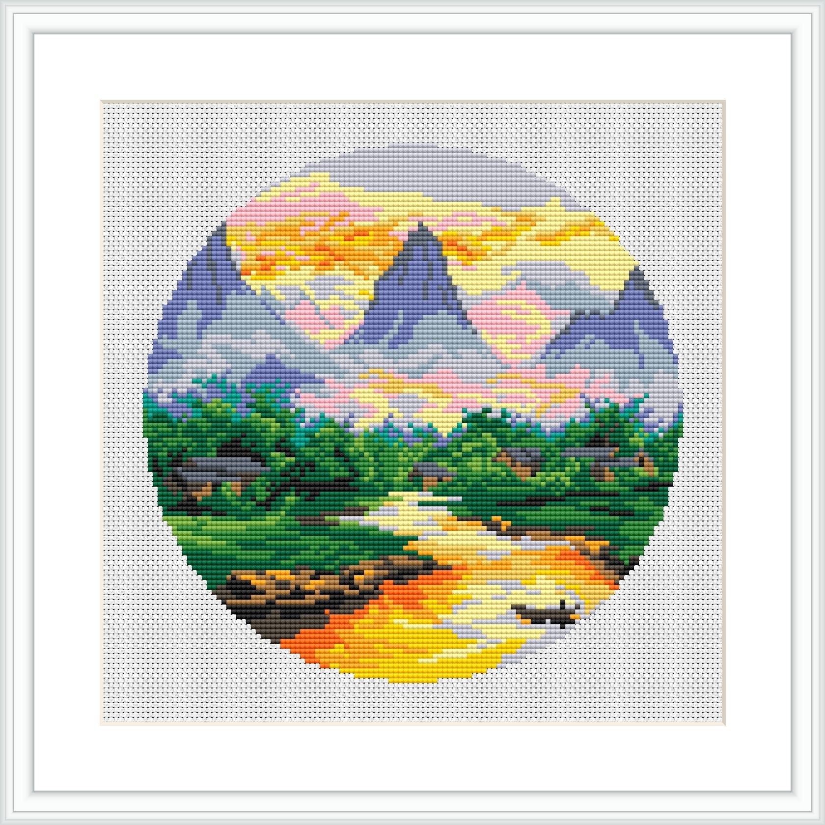 Landscape Cross Stitch Pattern Instant Download PDF Counted - Etsy