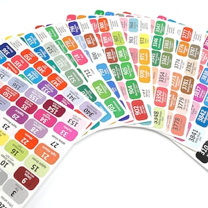 DMC Floss Vinyl Stickers. 16x32mm. DMC Floss or Diamond Painting ...