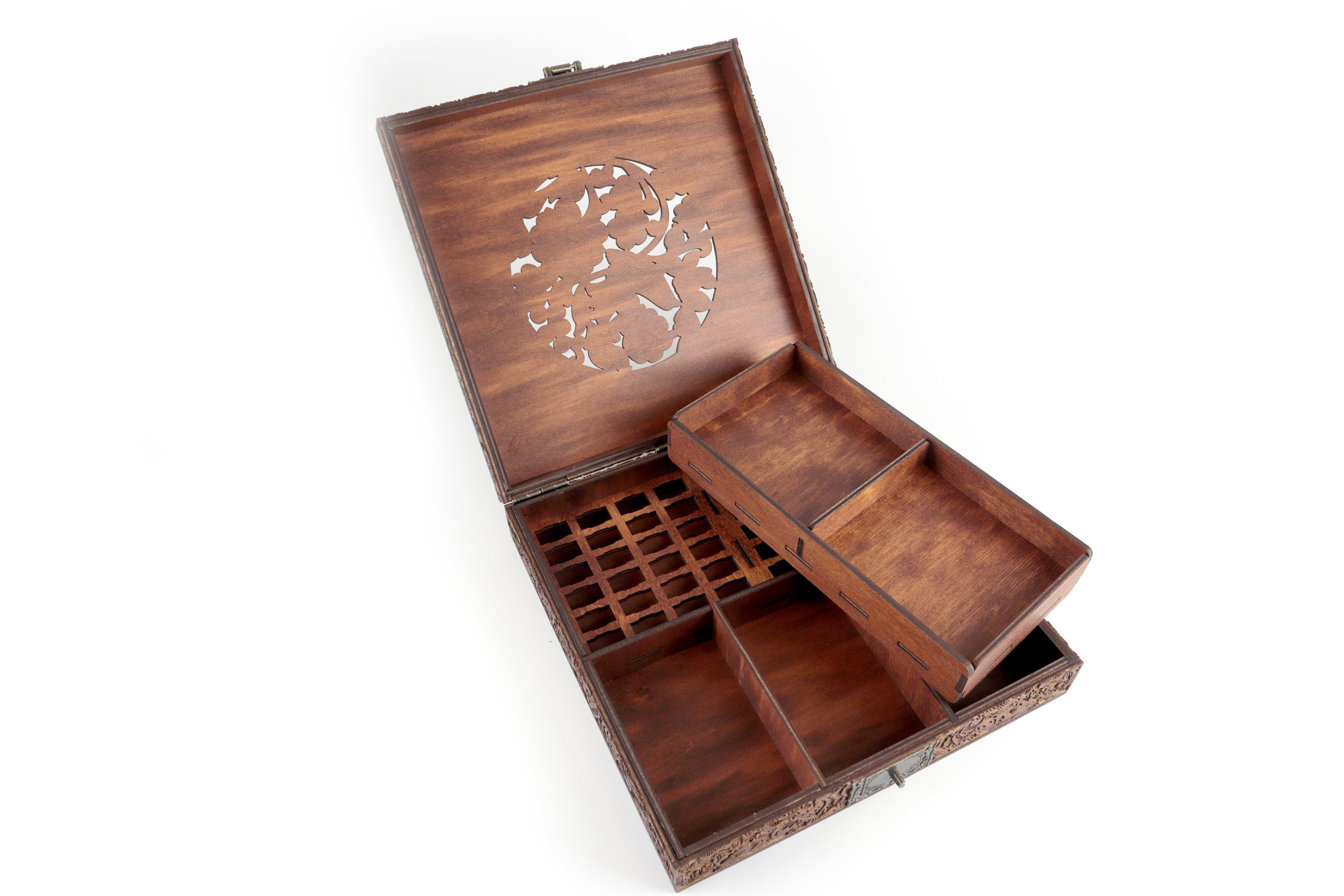 BOBBIN HOLDER Organizer Wooden Storage Caddie Box for 48 Home | Etsy