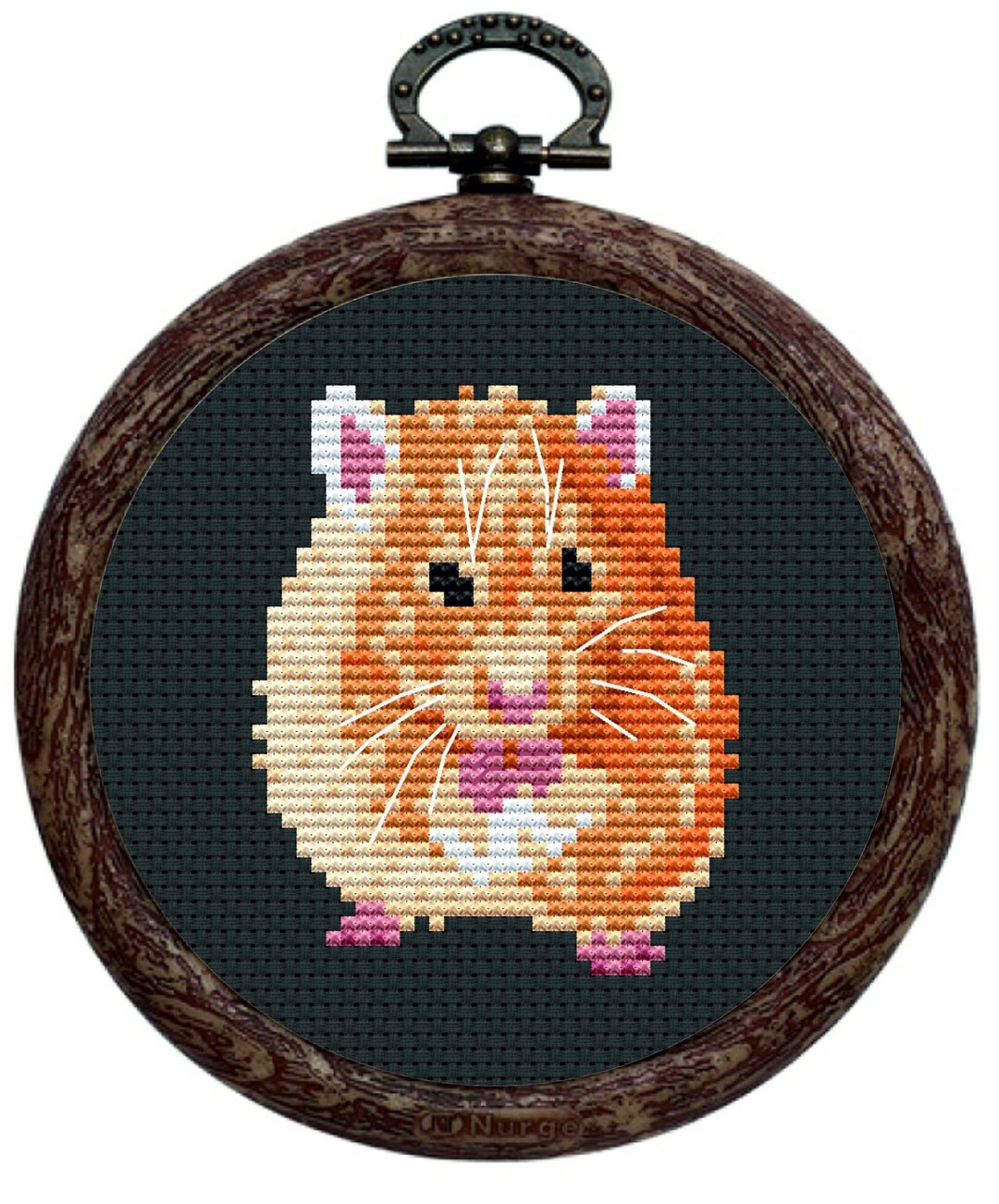 Hamster Cross Stitch Pattern PDF Small and Easy Stitch "hamster" - Etsy