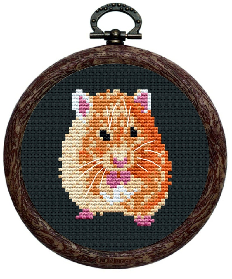 Hamster Cross Stitch Pattern PDF Small and Easy Stitch - Etsy
