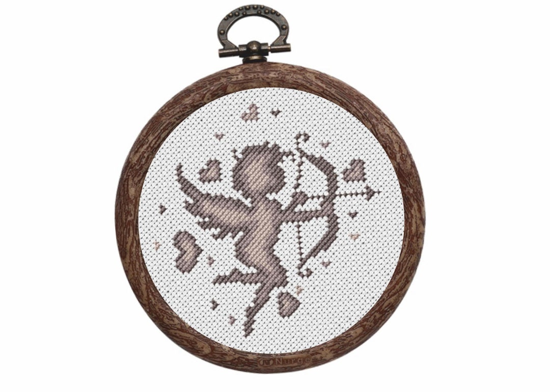 Cupid Monochrome Cross Stitch Pattern Instant Digital Download, PDF ...