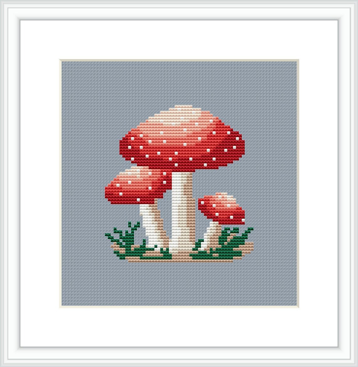 Mushroom Cross Stitch Pattern PDF, Instant Download Мushroom - Etsy