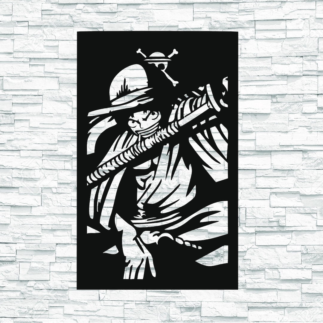 One Piece - Monkey D. Luffy | Laser Cut Design | Svg | Pdf | Cdr | Dxf ...