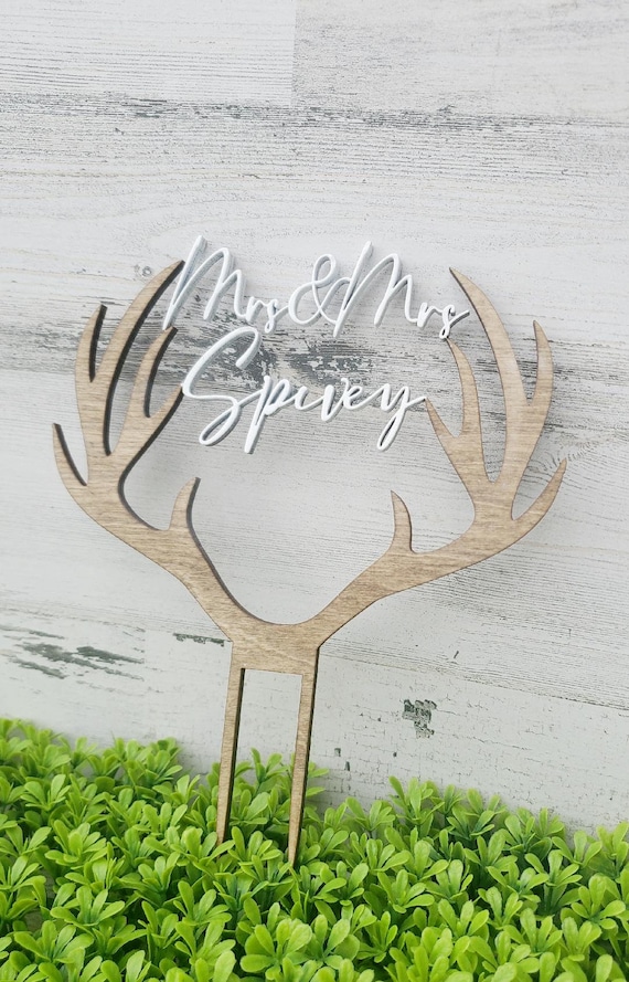 Deer Horn Cake Topper - Etsy
