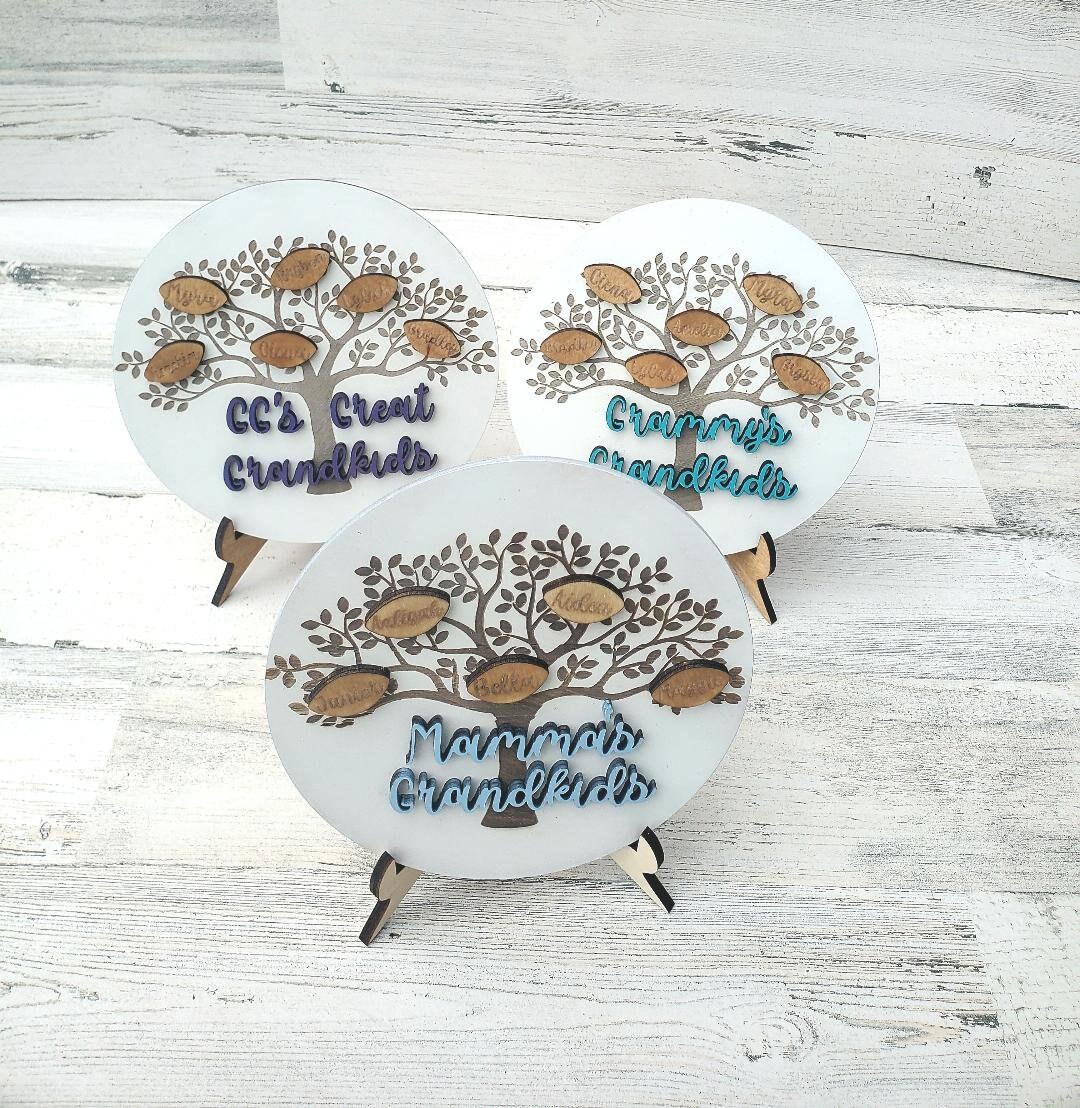 Personalized Family Tree With Leaves - Etsy